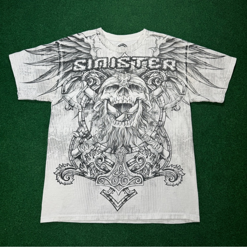 Y2k Sinister Gothic Skull Mma Elite Affliction Pinkma… - Gem